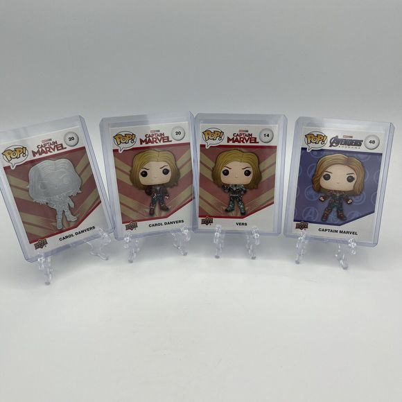 Funko | Toys | Funko Marvel Upper Deck Cards Lot Of 4 Captain Marvel S ...